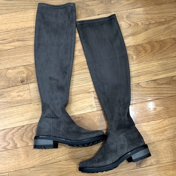Shoes | Otk Gray Stretch Microsuede Boots Lifestride | Poshmark